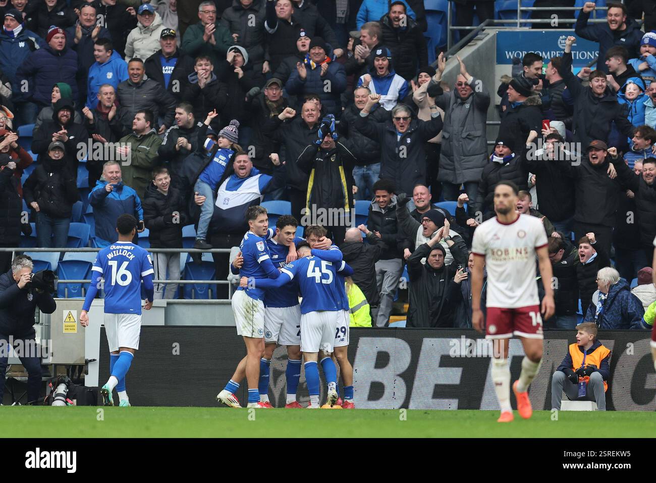 Cardiff, UK. 15th Feb, 2025. Yousef Salech of Cardiff City (c ...