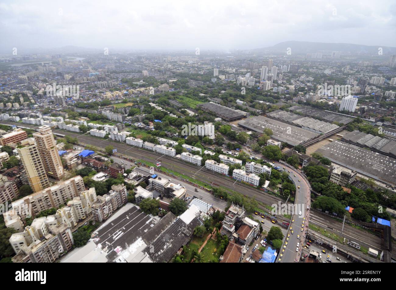Aerial view of matunga, Bombay Mumbai, Maharashtra, India, Asia Stock ...