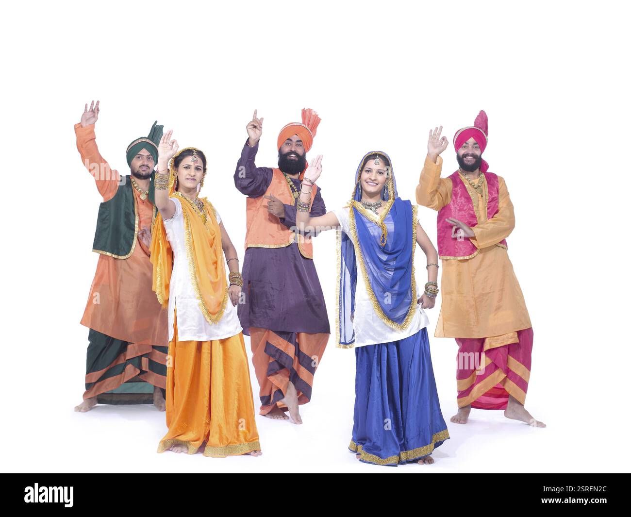 Dancers performing folk dance bhangra MR#779B, 779C, 779D, 779E, 779F ...