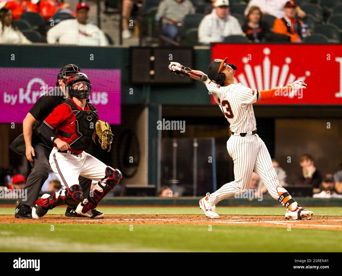 Arlington, Texas, USA. 15th Feb, 2025. OSU DH JAYSON JONES (23 ...