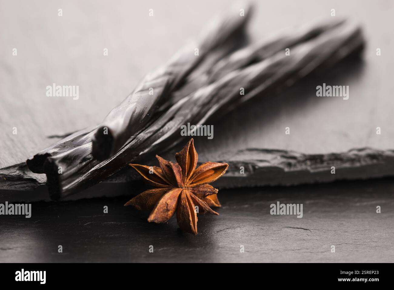 Licorice candy with star anise Stock Photo - Alamy