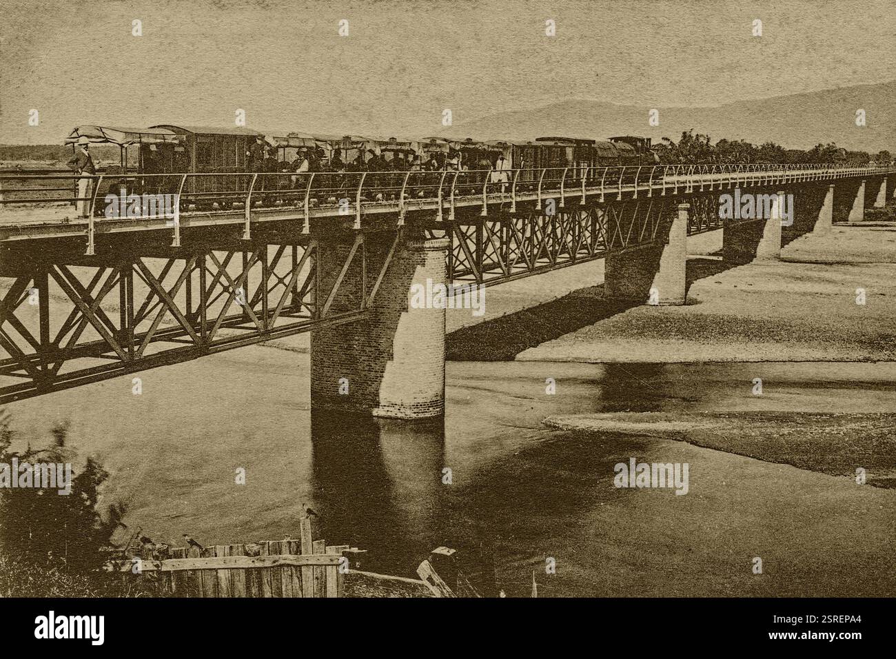 Vintage photo of bridge, siliguri, darjeeling, west bengal, india, asia ...