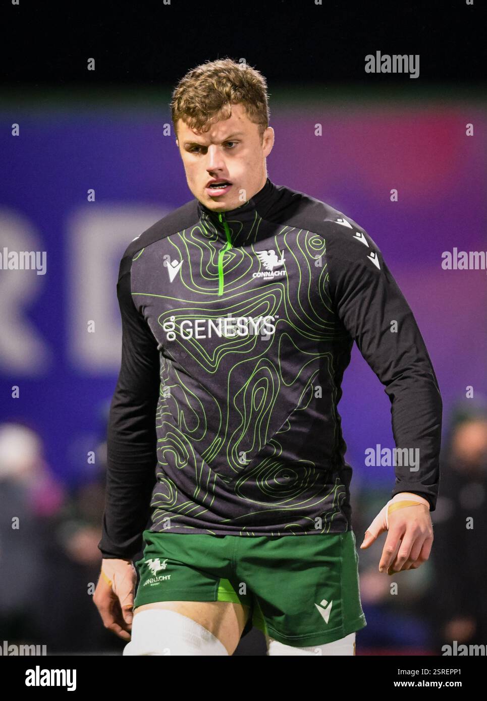 Galway, Ireland. 15th February, 2025. Connacht's Cian Prendergast ...