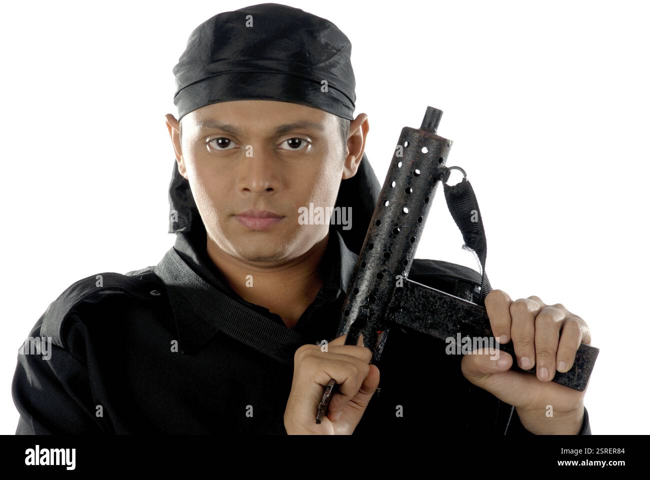 Commando with gun MR#782W Stock Photo - Alamy