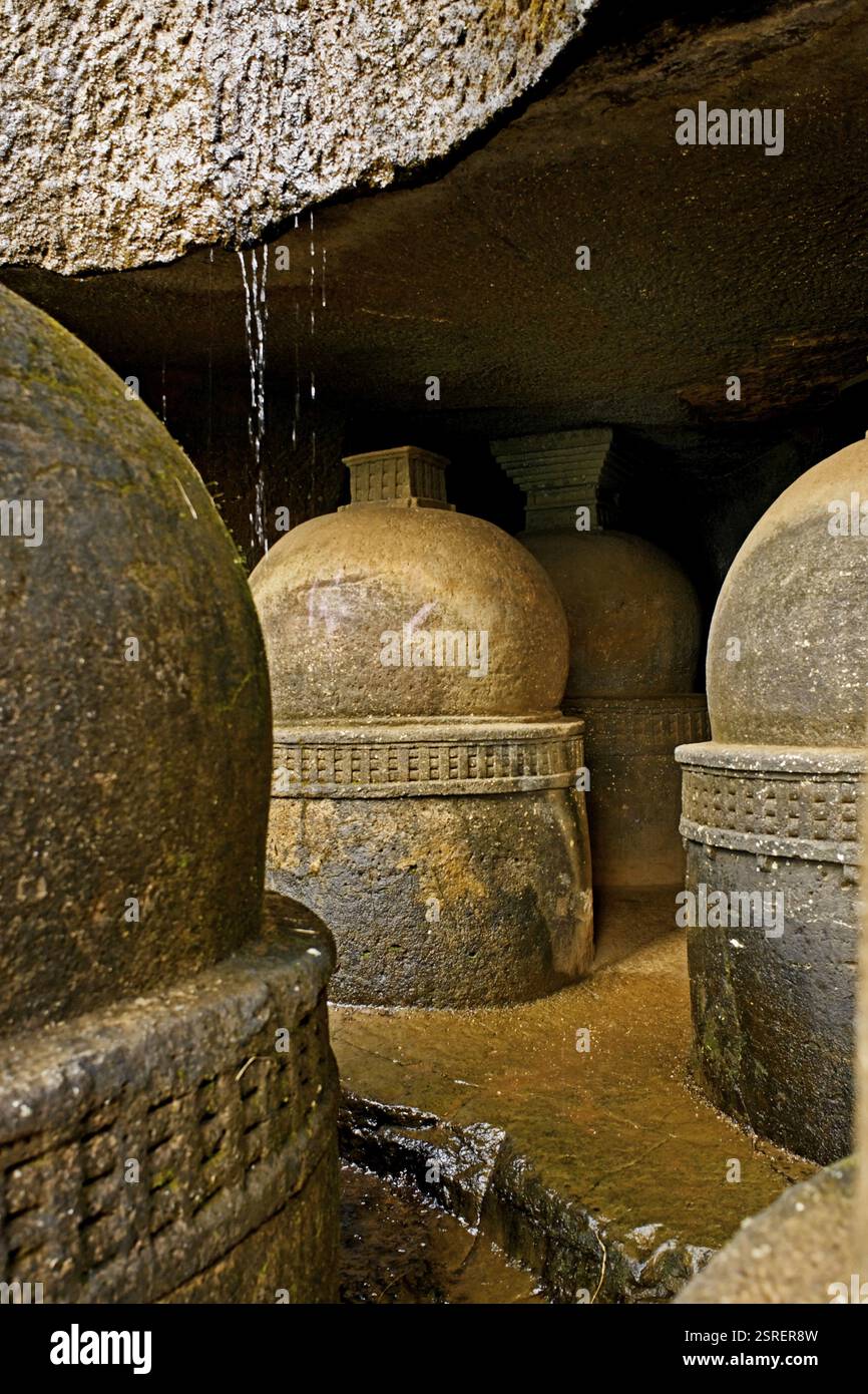 Buddhist stupa in Bhaja caves in 2nd century B.C ., Lonavala ...