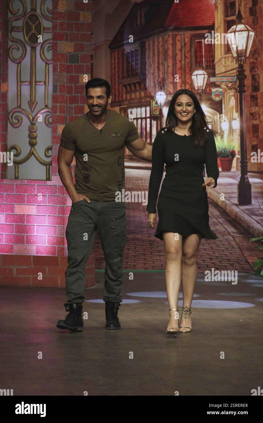 Bollywood actors John Abraham and Sonakshi Sinha promotion of film ...