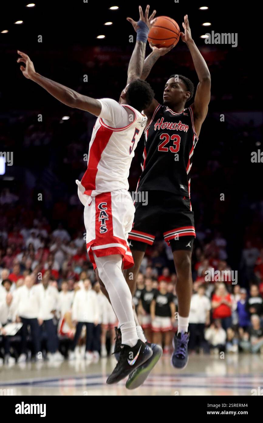 TUCSON, AZ - FEBRUARY 15: Houston Cougars guard Terrance Arceneaux #23 ...