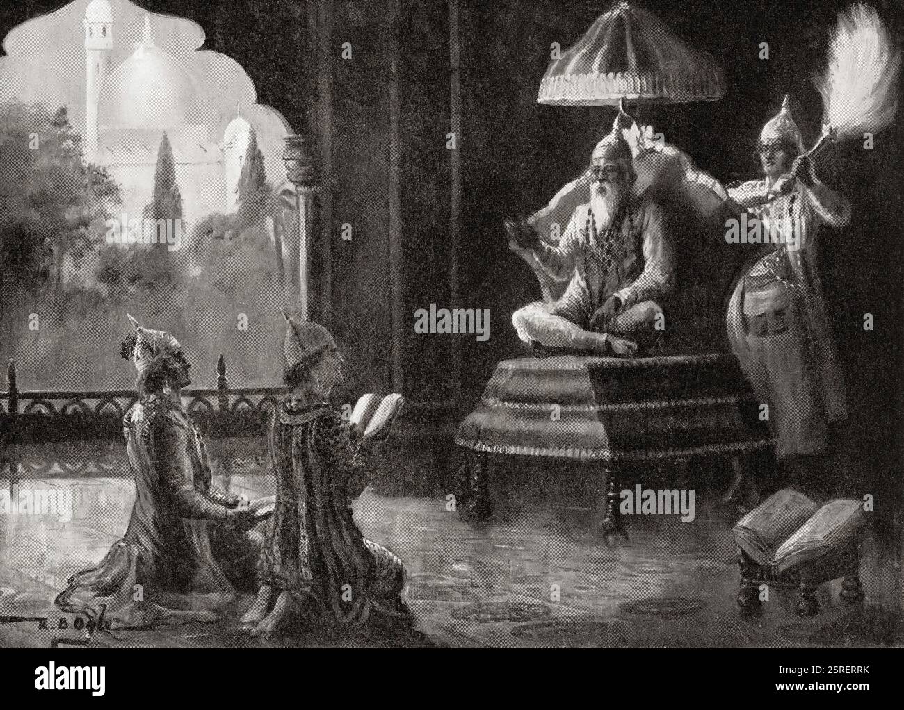 Medieval reformer Kabir and his sons, 1510 Stock Photo - Alamy