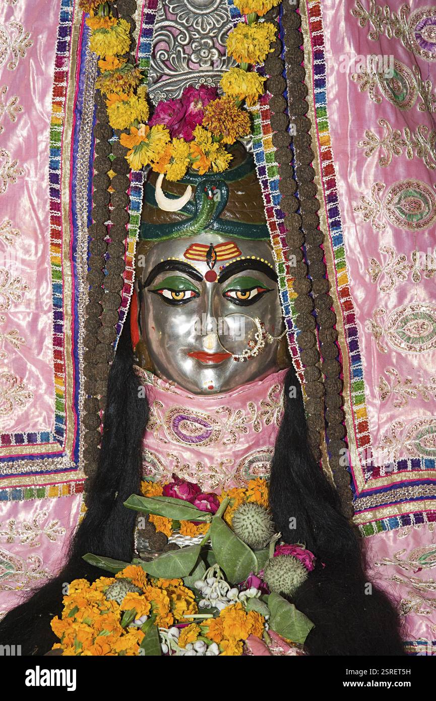 Shiva statue in gopeshwar mahadev temple, vrindavan, uttar pradesh ...