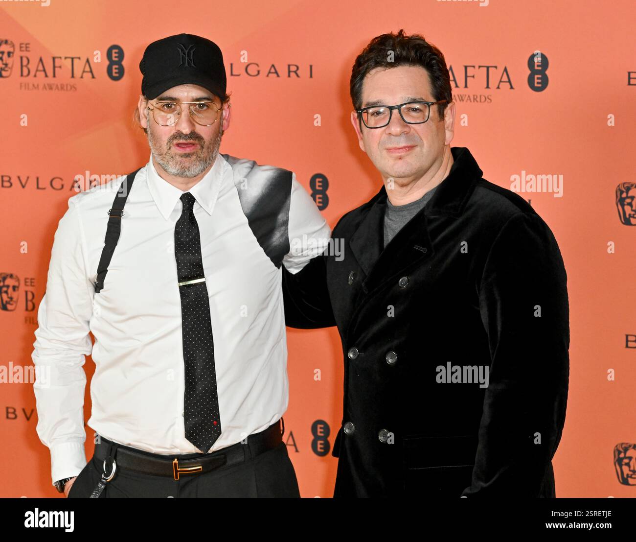 London, UK. 15th Feb, 2025. Ian Bonhote and Peter Ettedgui attend the 2025 EE BAFTA Film Awards ...