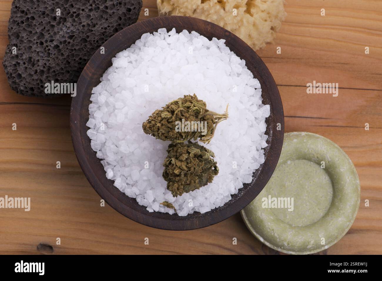 Cannabis salt, marijuana wellness products Stock Photo - Alamy