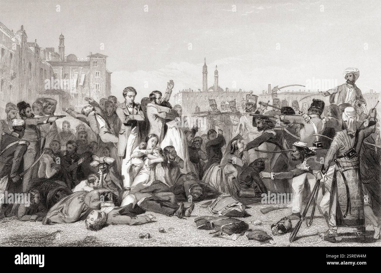 Massacre at Cawnpore, Kanpur, Uttar Pradesh, India, Asia, 1857, Asia ...