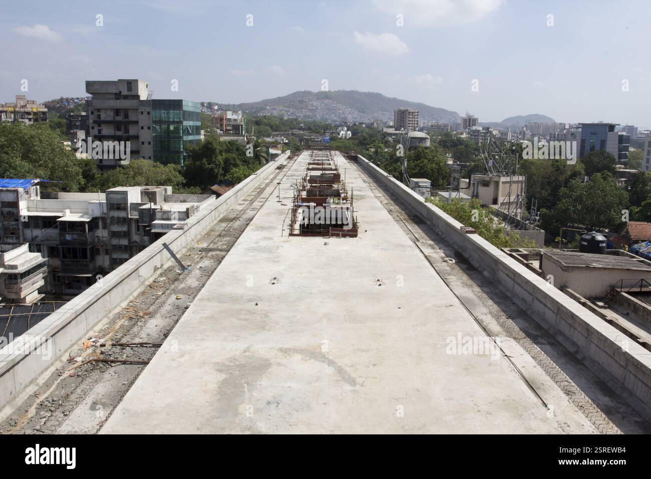 Ghatkopar metro station under construction, mumbai, maharashtra, india ...