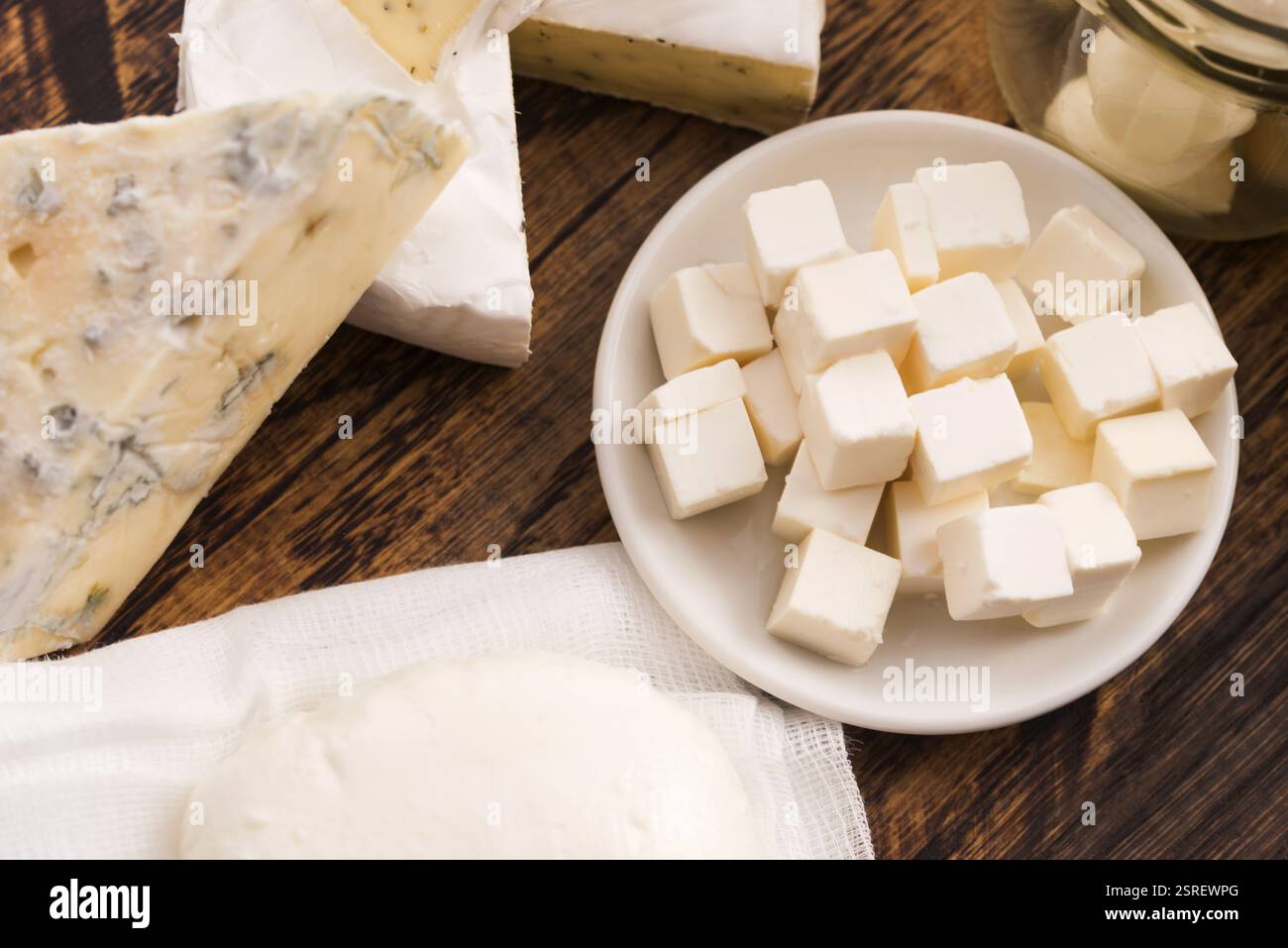 Different kinds of cheese Stock Photo - Alamy