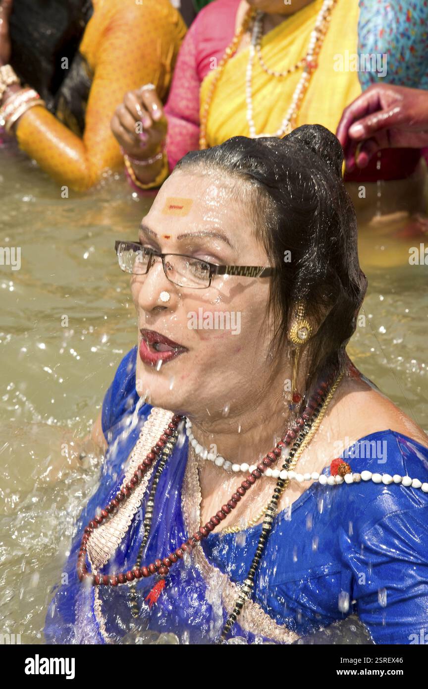 Transgender bathing in kshipra river, madhya pradesh, india, asia Stock Photo - Alamy