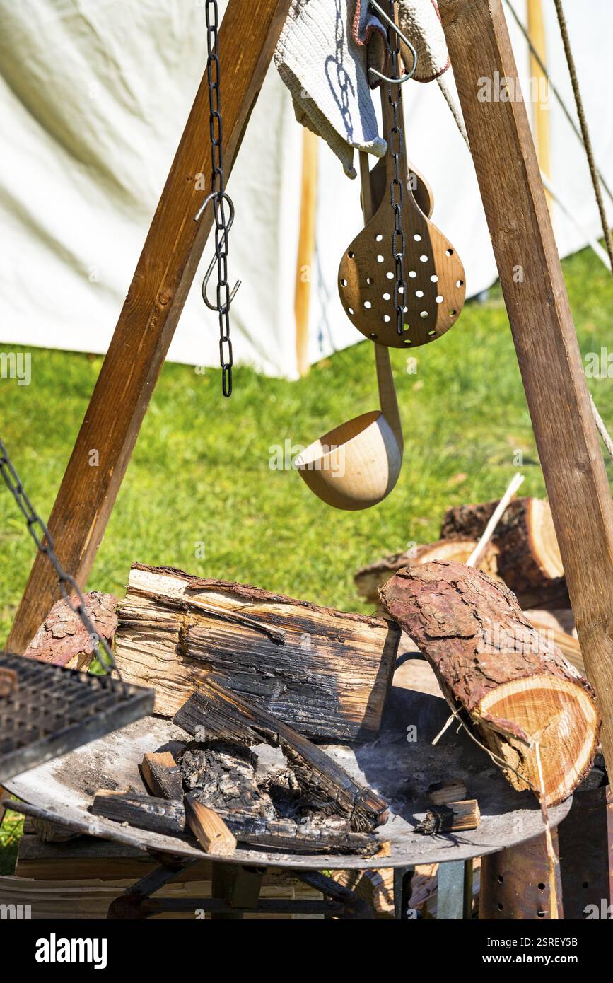 Boiling over the fire Stock Photo - Alamy