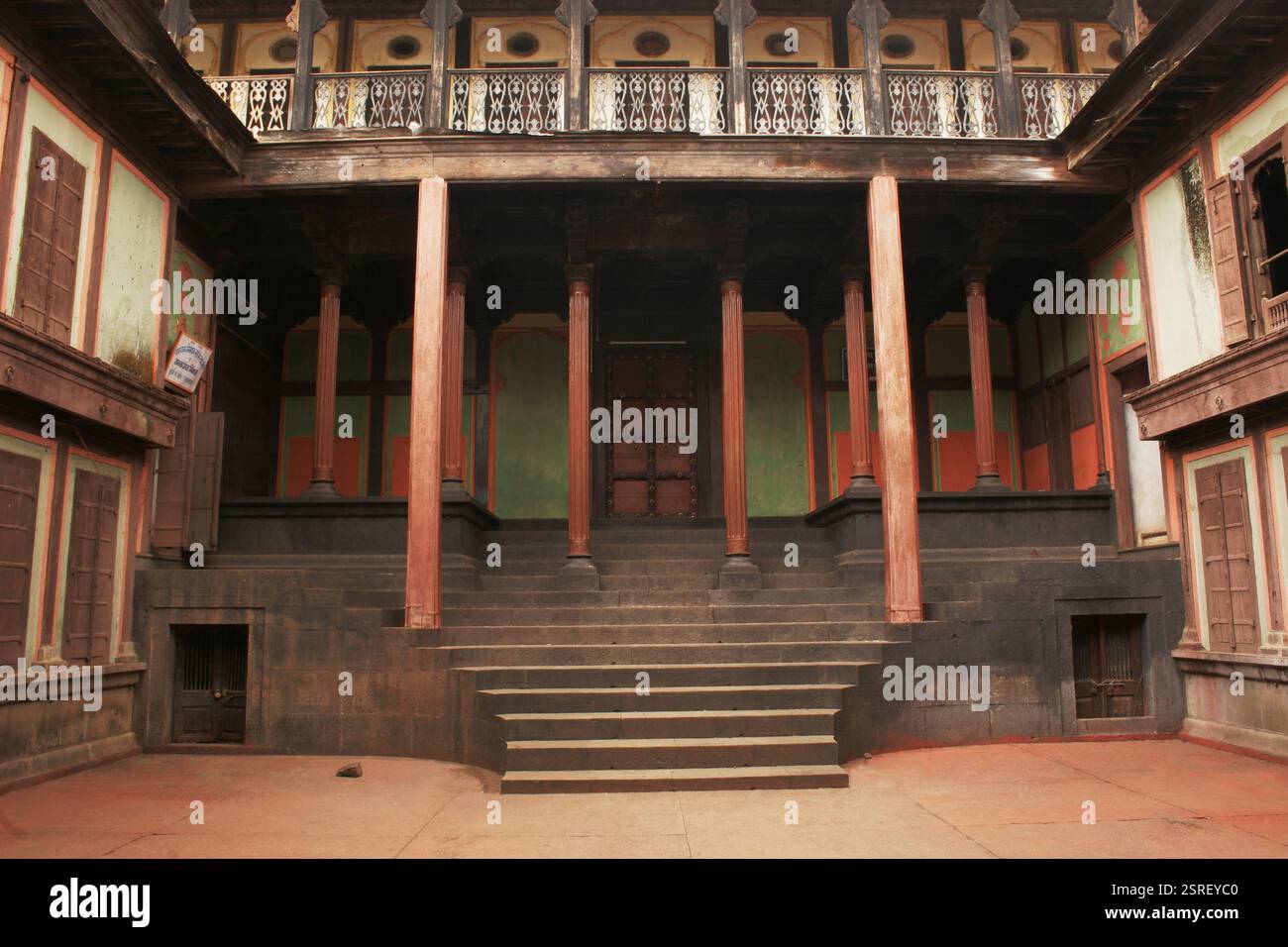 Courtyard of rajwada palatial house in Peshwa dynasty converted to ...