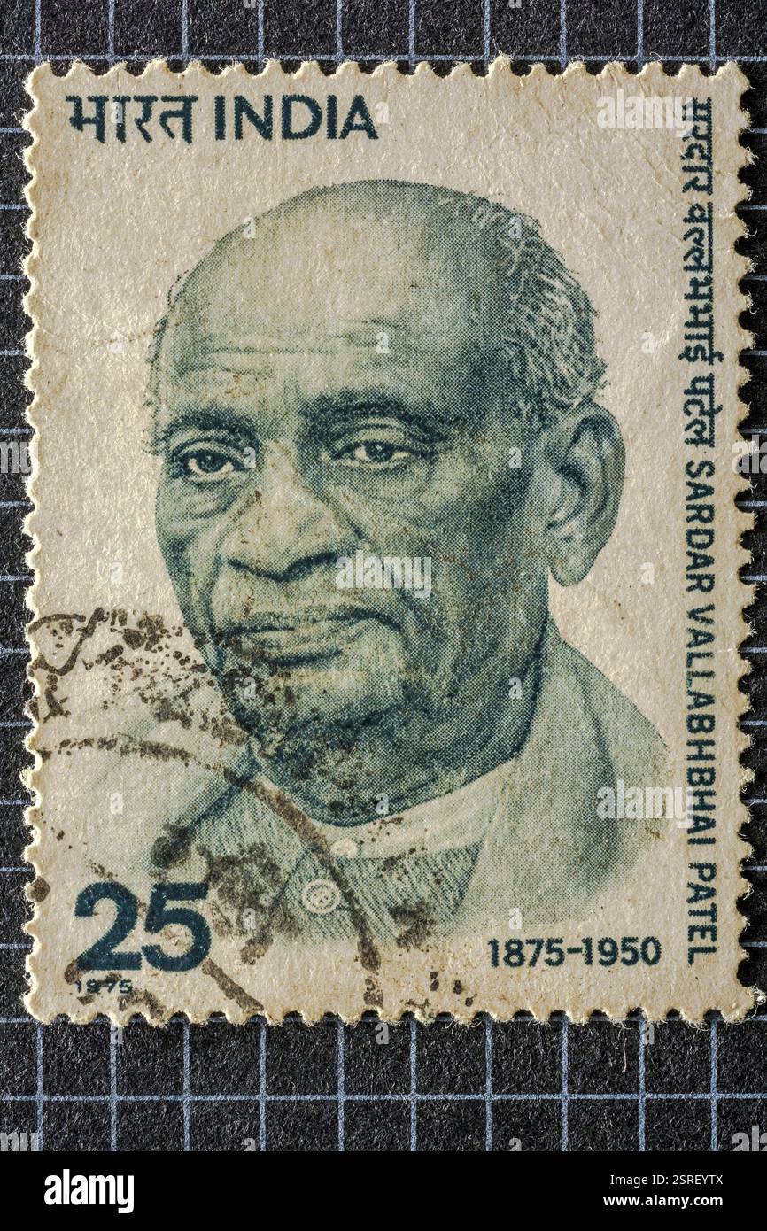 Sardar vallabhbhai patel, postage stamp, india, asia Stock Photo - Alamy