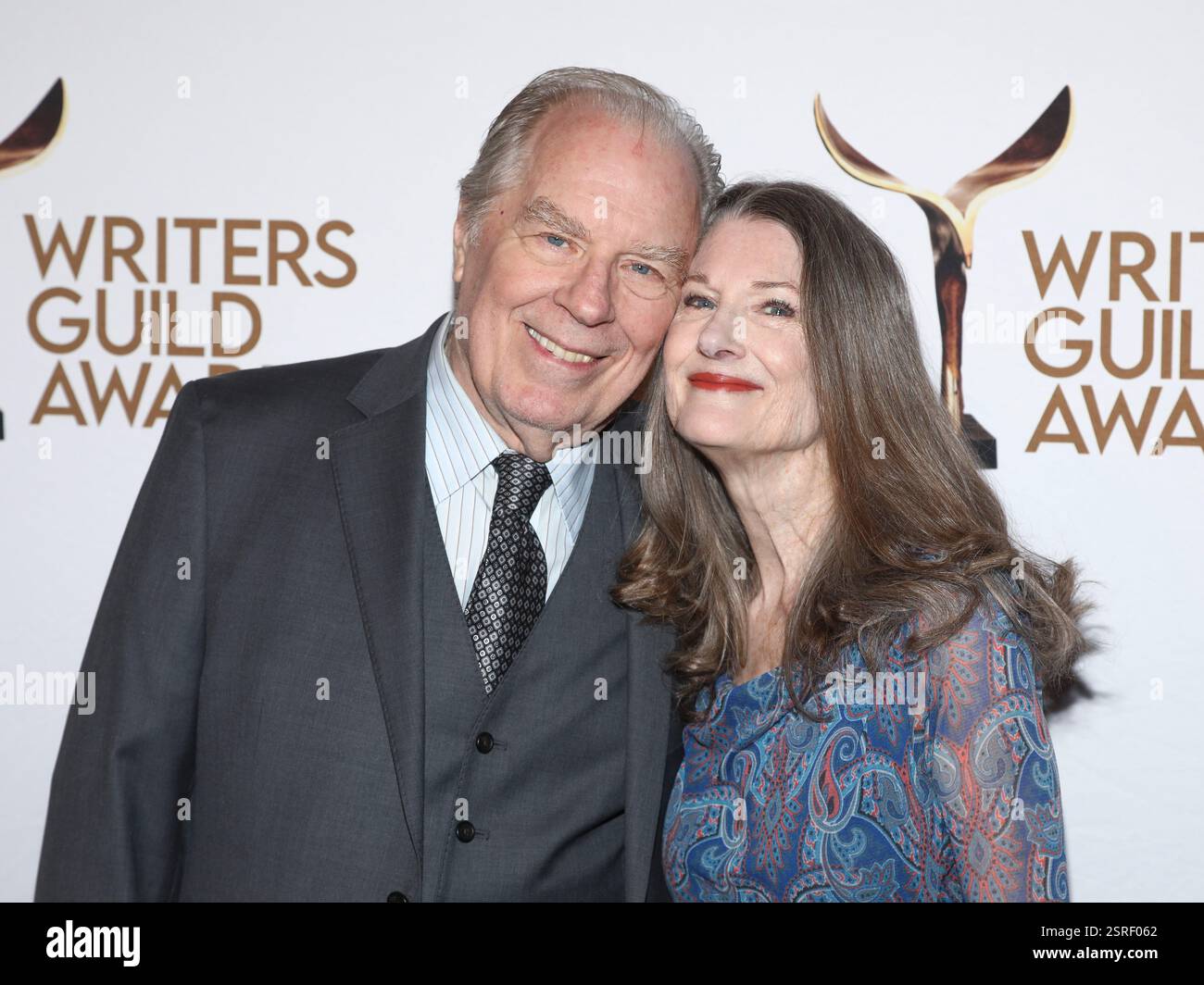 Actors Michael McKean, left, and Annette O'Toole attend the 2025 Writer ...