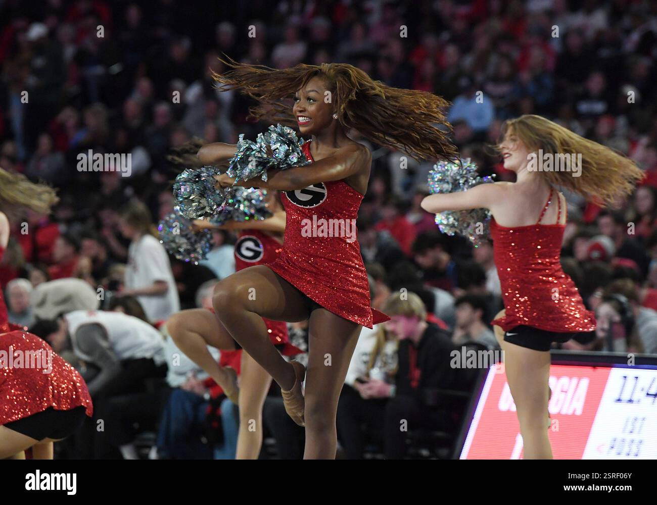 ATHENS, GA - FEBRUARY 15: A member of the Georgia Bulldogs Dance Dawgs ...