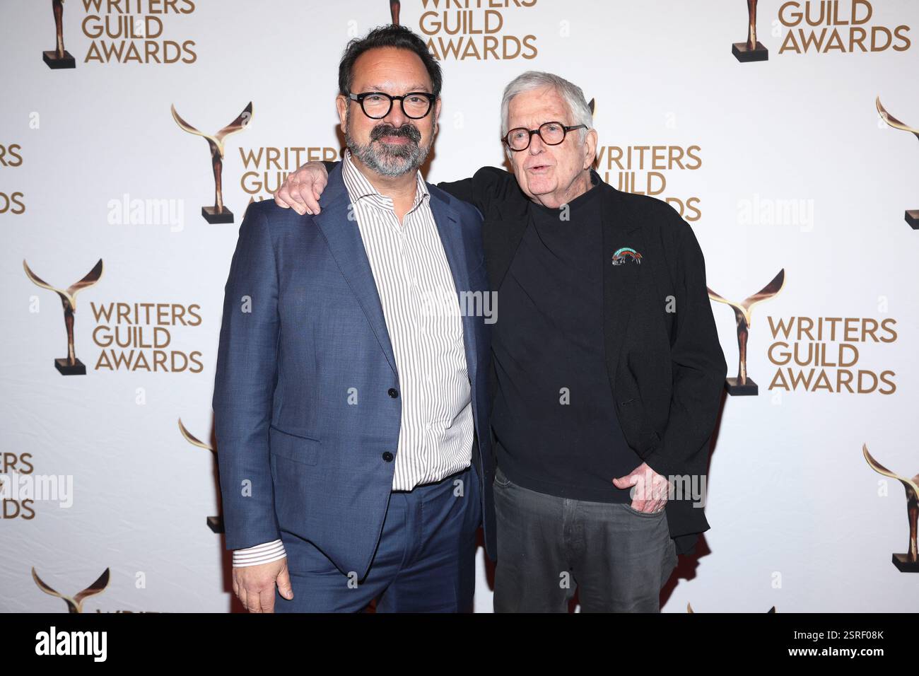 Director James Mangold, left and screenwriter Jay Cocks attend the 2025 ...