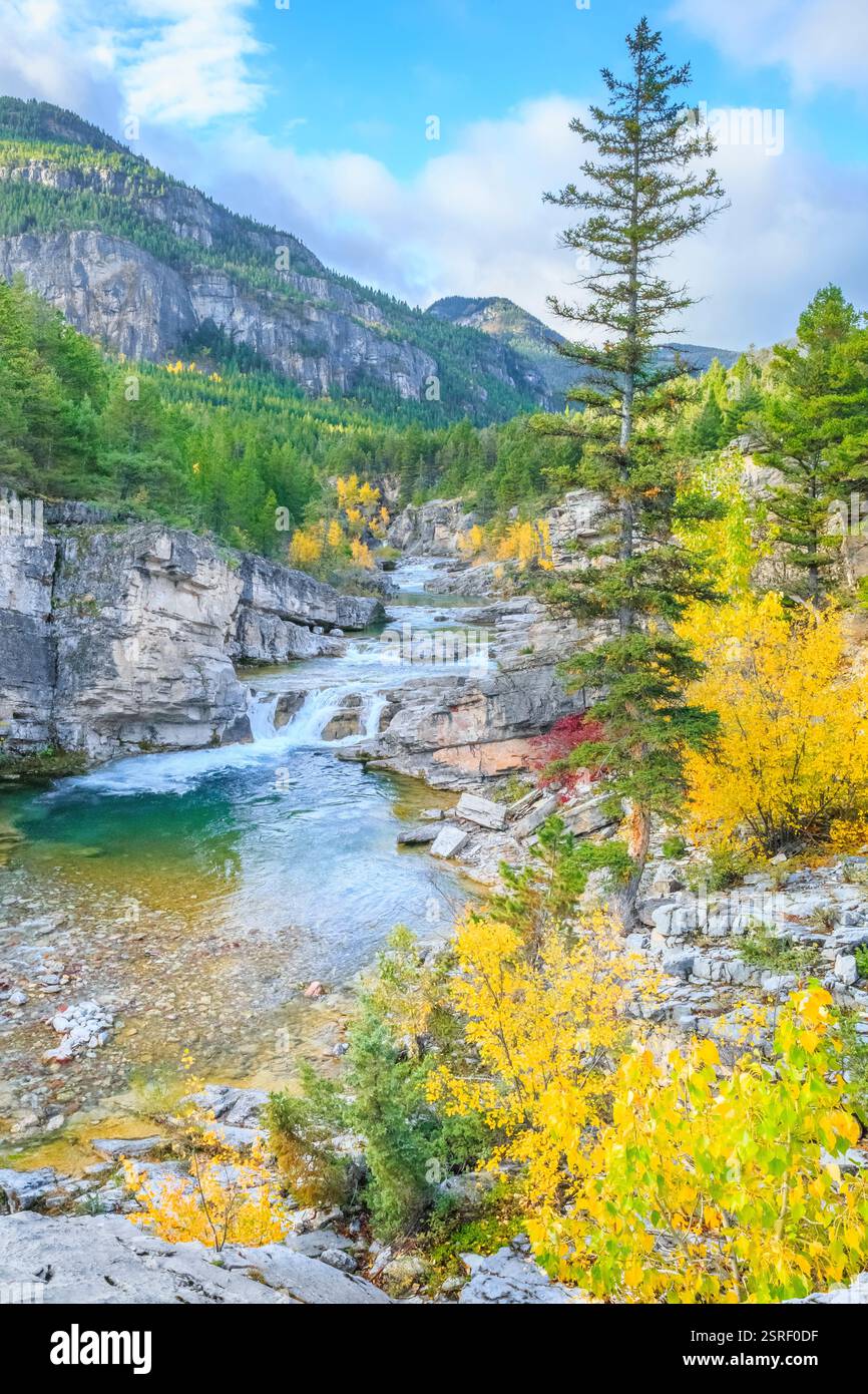 fall colors along the dearborn river in the devils glen area of lewis ...