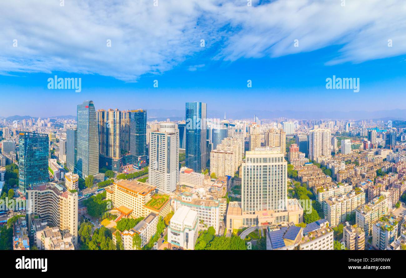 City scenery of Hot Spring Park, Fuzhou City, Fujian Province, China ...