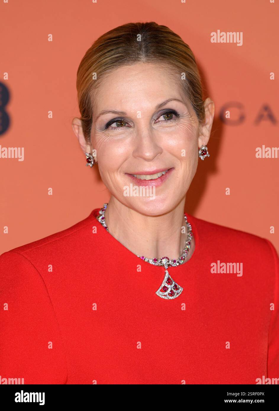 London, UK. February 15th, 2025. Kelly Rutherford arriving at the EE ...