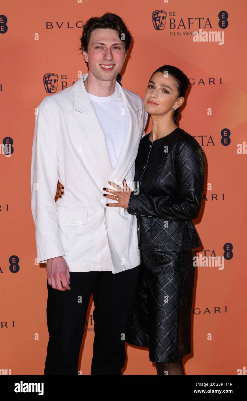 London, UK. February 15th, 2025. Marisa Abela and Jamie Bogyo arriving ...