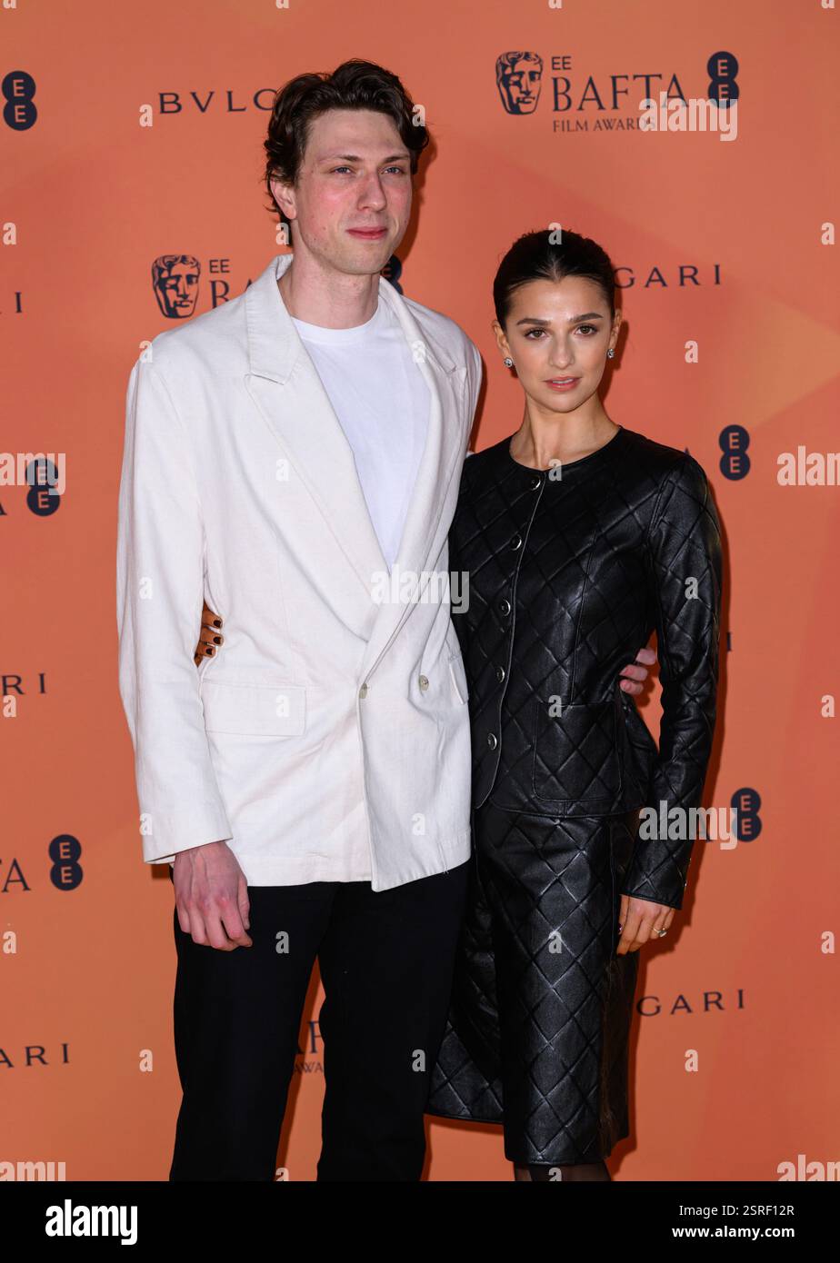 London, UK. February 15th, 2025. Marisa Abela and Jamie Bogyo arriving ...