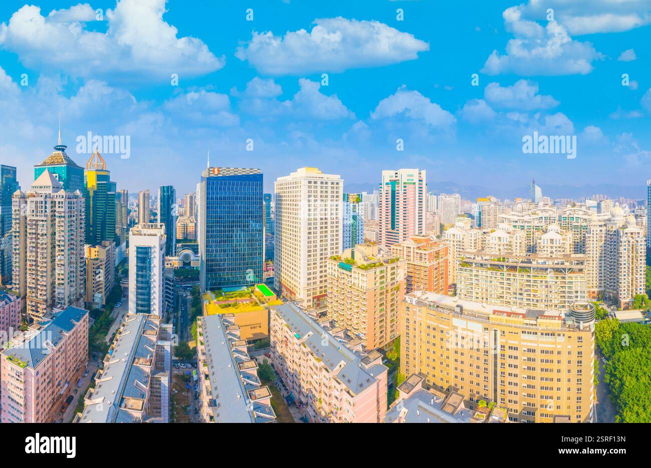 City scenery of Hot Spring Park, Fuzhou City, Fujian Province, China ...