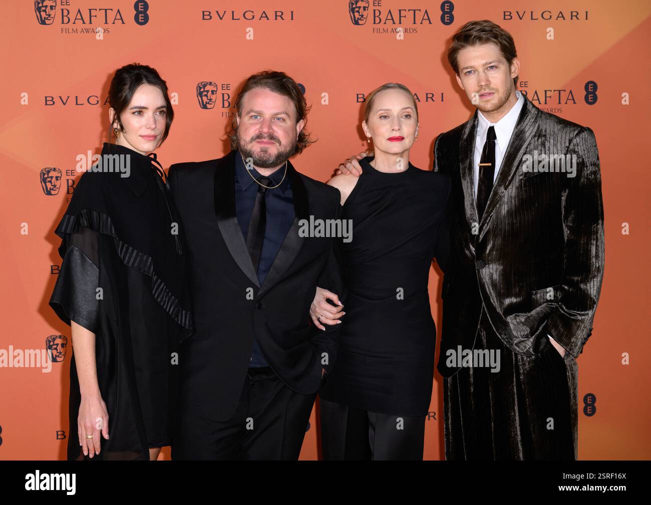 London, UK. February 15th, 2025. Stacy Martin and Brady Corbet and Mona ...