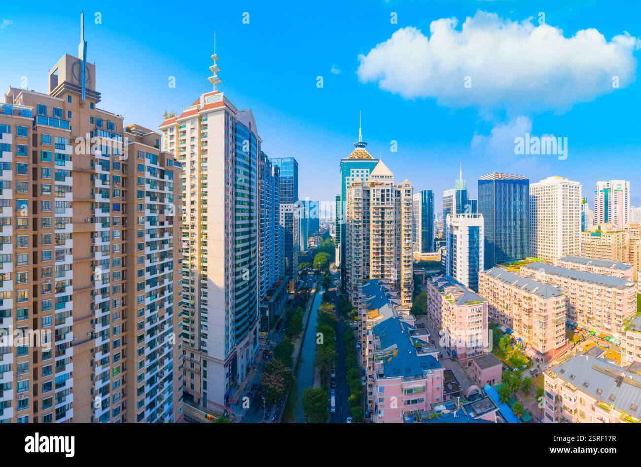 City scenery of Hot Spring Park, Fuzhou City, Fujian Province, China ...