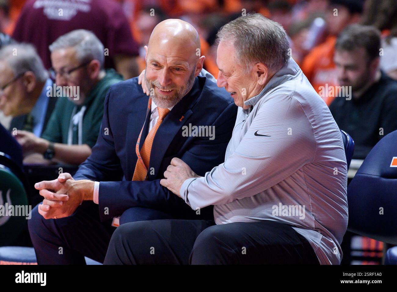 Illinois athletic director Josh Whitman and Michigan State head coach ...