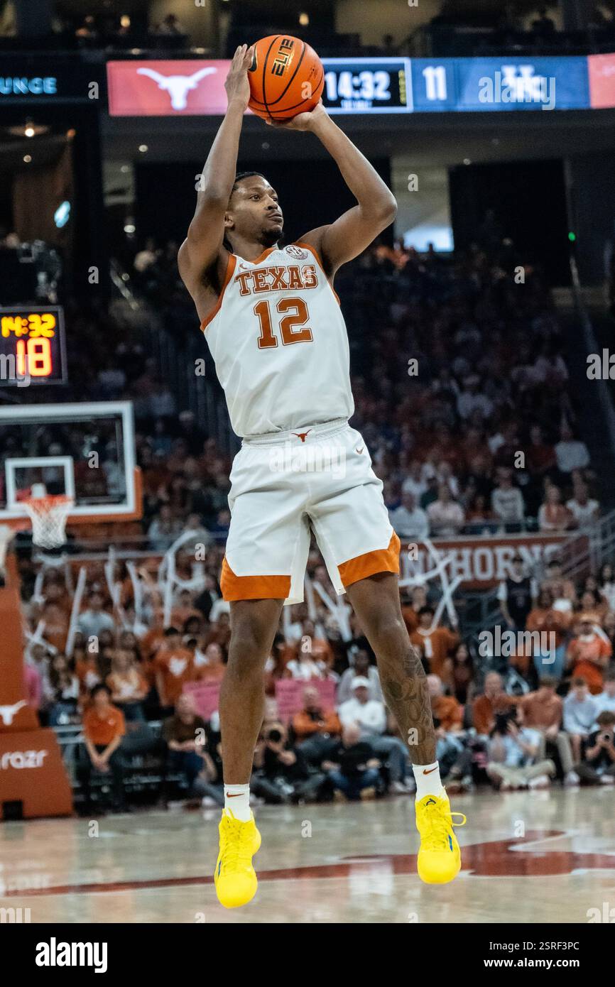 Texas, USA. 15th Feb, 2025. Tramon Mark (12) of the Texas Longhorns in ...