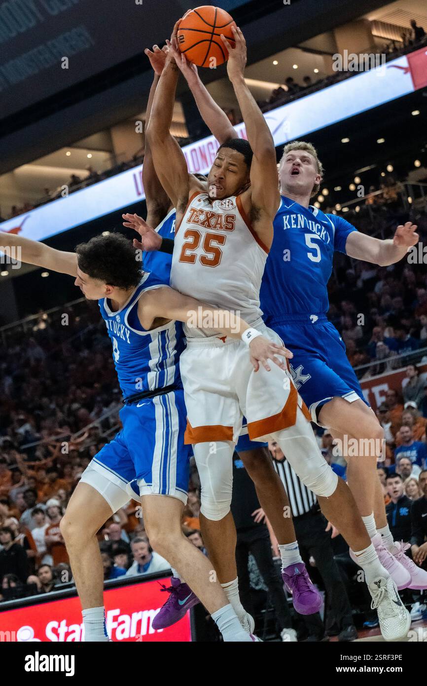 Texas, USA. 15th Feb, 2025. Jason Kent (25) of the Texas Longhorns in ...