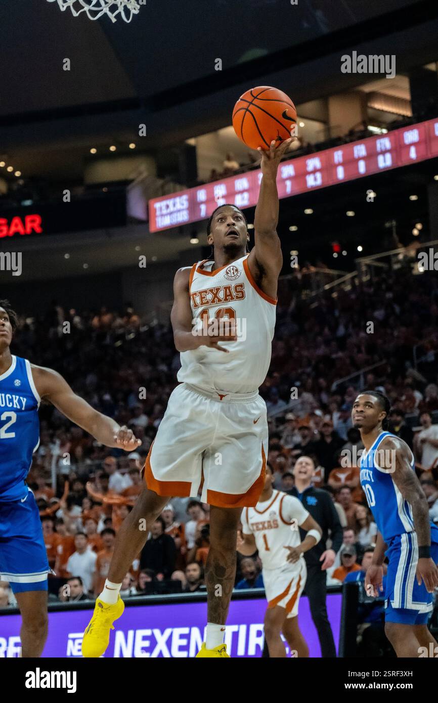 Texas, USA. 15th Feb, 2025. Tramon Mark (12) of the Texas Longhorns in ...