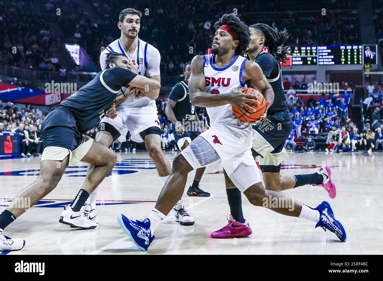 Dallas, Texas, USA. 15th Feb, 2025. Southern Methodist Mustangs guard ...