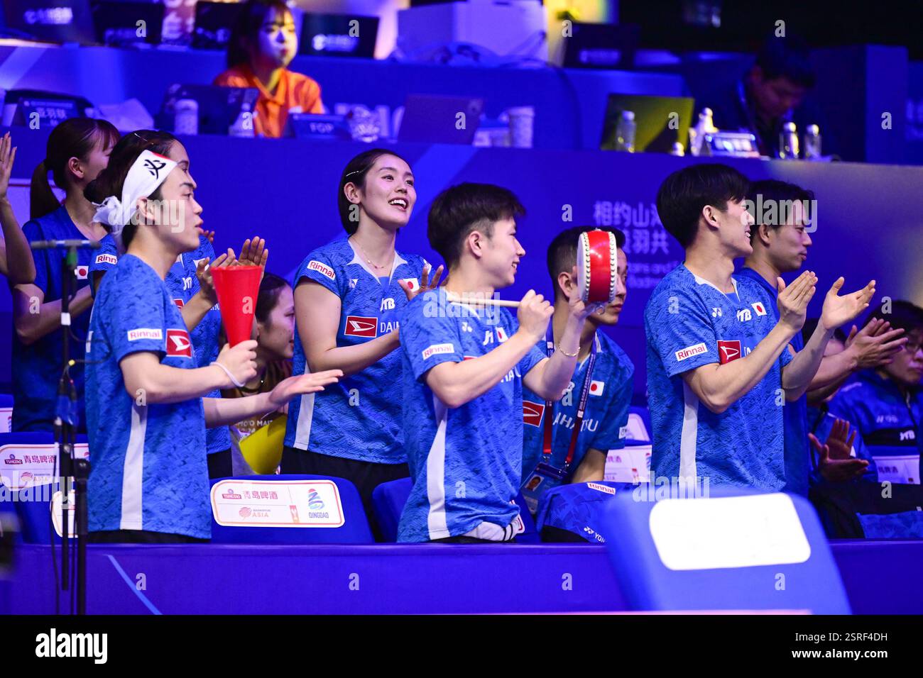 QINGDAO, CHINA - FEBRUARY 15, 2025 - Chinese players CHEN Xu Jun and ...