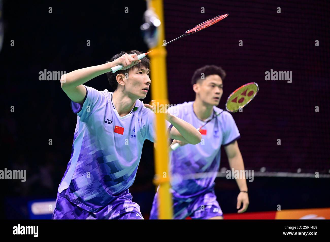 QINGDAO, CHINA - FEBRUARY 15, 2025 - Chinese players CHEN Xu Jun and ...