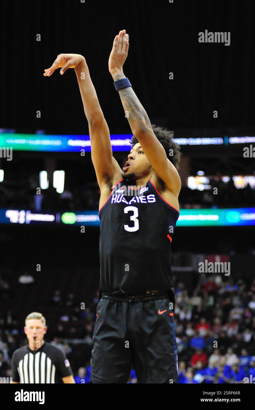 Newark, USA. 15th Feb, 2025. UConn's Jaylin Stewart (3) during Saturday ...