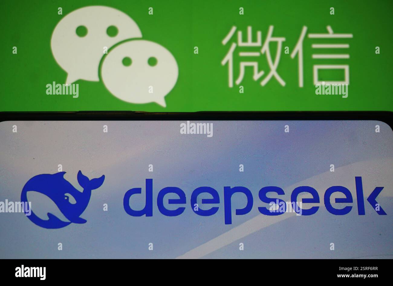 HANGZHOU, CHINA - FEBRUARY 16, 2025 - An illustration photo shows the deepseek logo displayed on ...