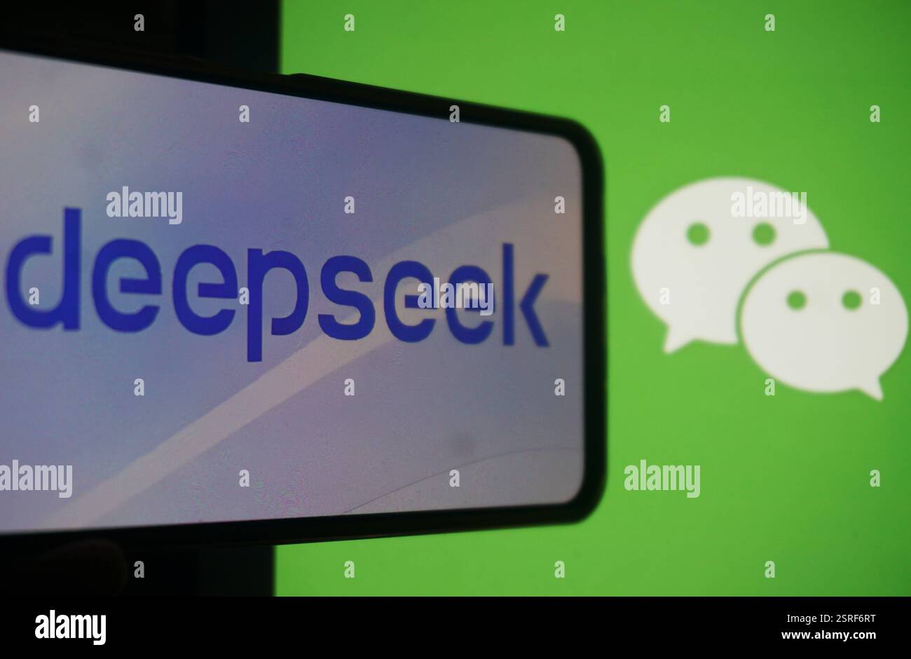 HANGZHOU, CHINA - FEBRUARY 16, 2025 - An illustration photo shows the deepseek logo displayed on ...