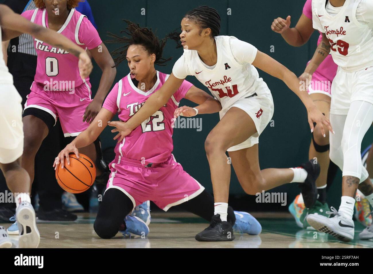 New Orleans, United States. 15th Feb, 2025. Tulane Green Wave forward ...