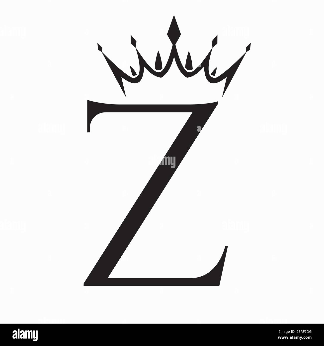 Initial Letter Z Crown Logo Concept For Fashion and Beauty Symbol ...