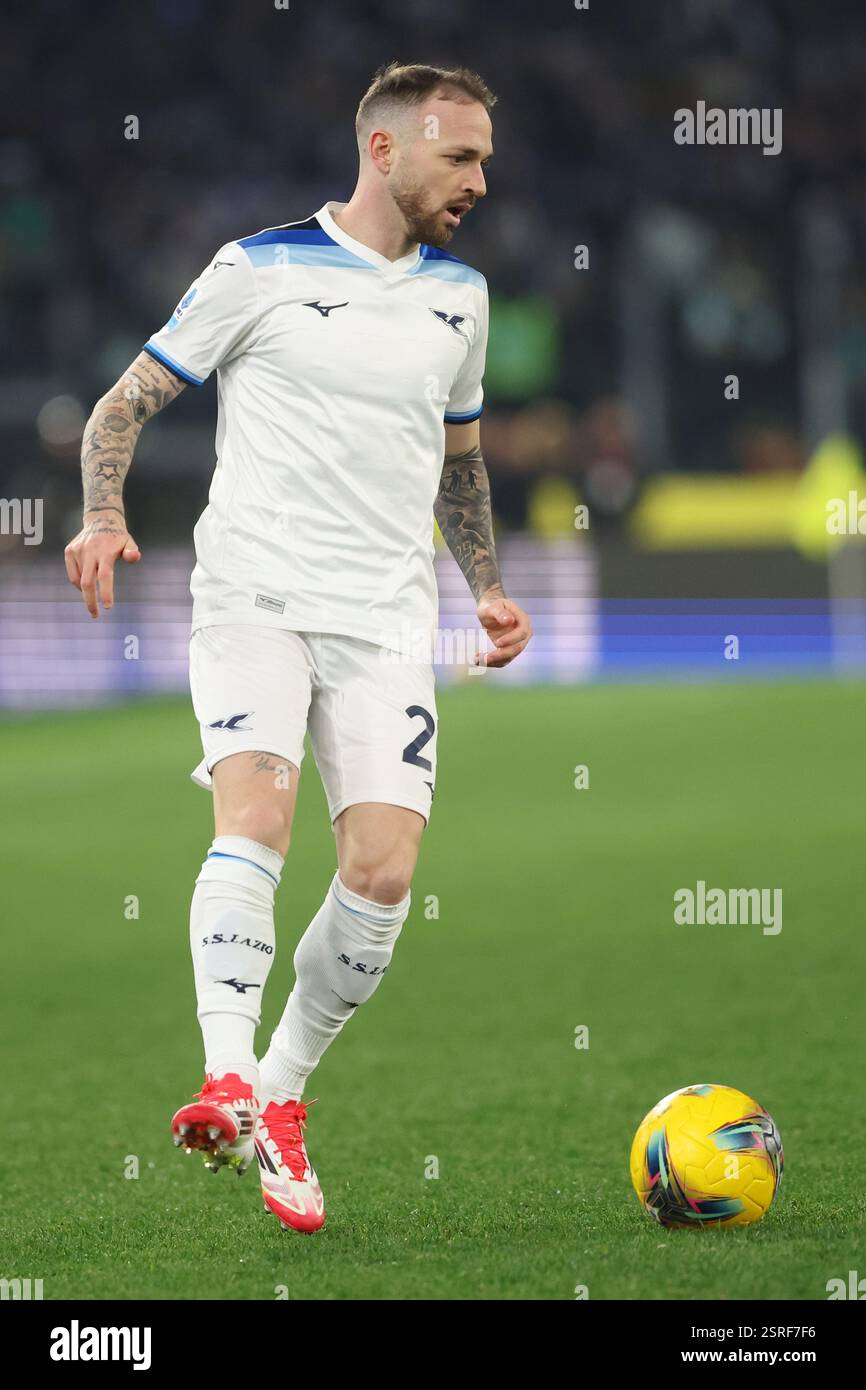 Rome, Italy. 15th Feb, 2025. Manuel Lazzari of Lazio seen in action during Italian football ...