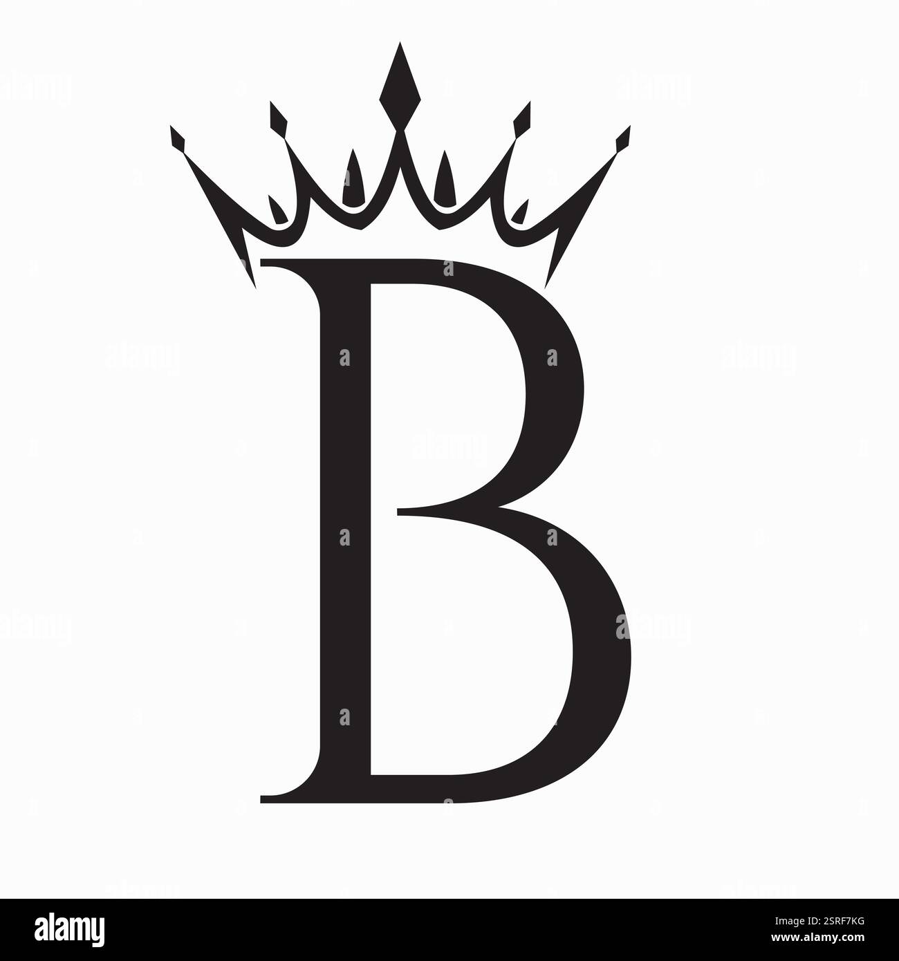 Initial Letter B Crown Logo Concept For Fashion and Beauty Symbol ...