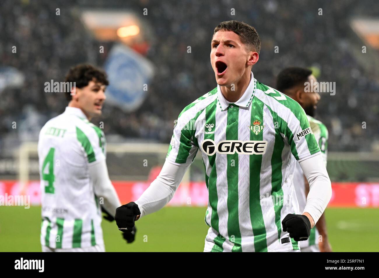 GENT - Sergi Altimira of Real Betis celebrates his goal during the UEFA ...