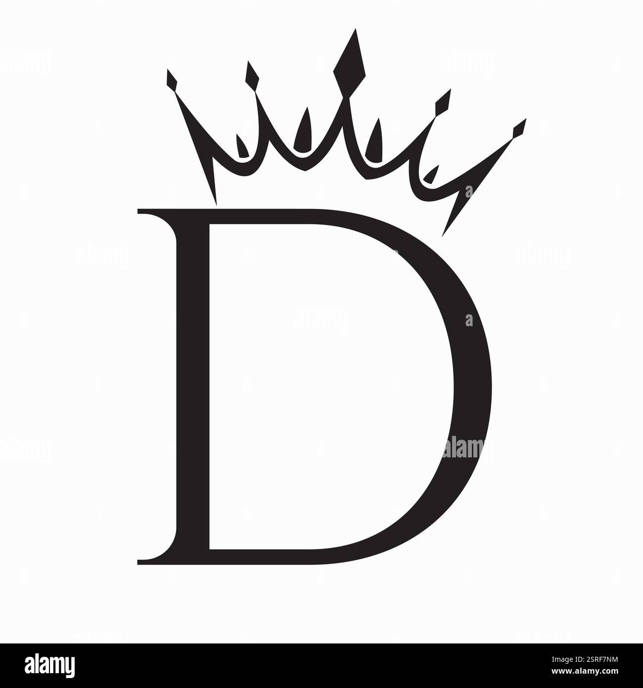 Initial Letter D Crown Logo Concept For Fashion and Beauty Symbol ...