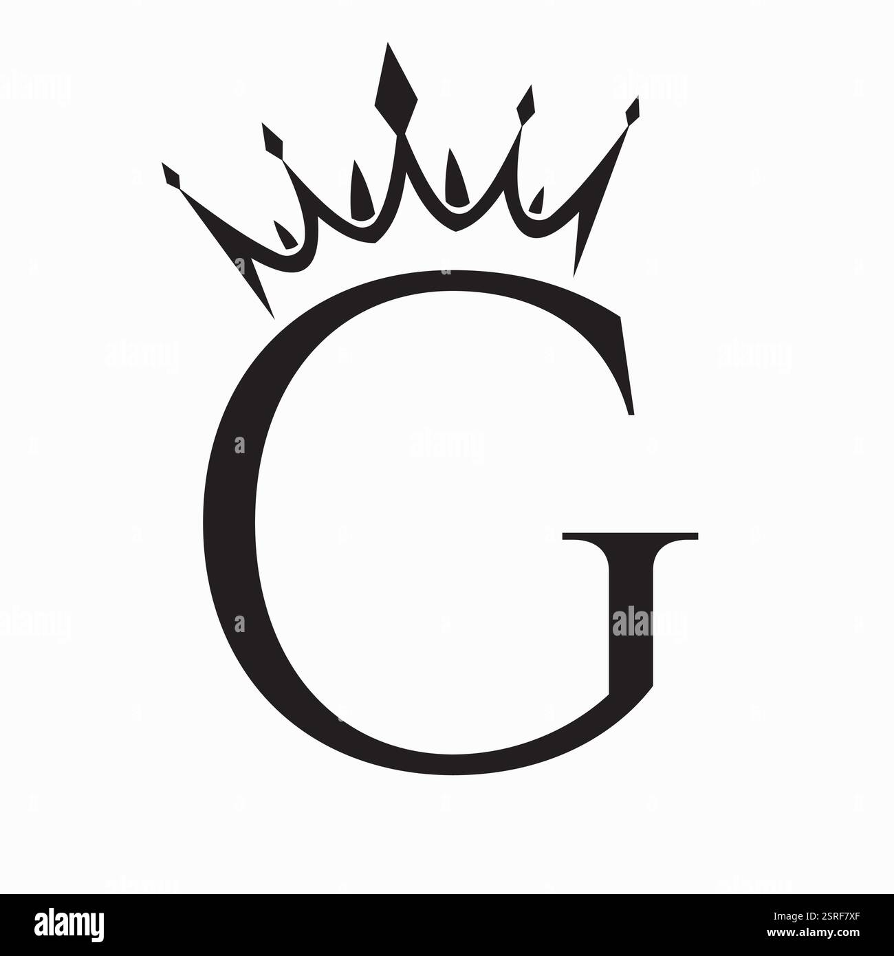 Initial Letter G Crown Logo Concept For Fashion and Beauty Symbol ...